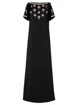 Carolina Herrera Embellished Gown - Black