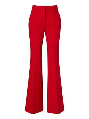 Gabriela Hearst Rhein Wool Flare Pants - Red