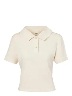Khaite Jasna Silk Polo Shirt - White