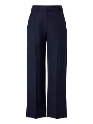 Brunello Cucinelli Cropped Wide-leg Pants - Blue