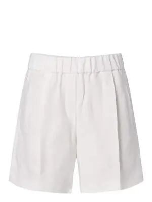 Brunello Cucinelli High-rise Bermuda Shorts - White
