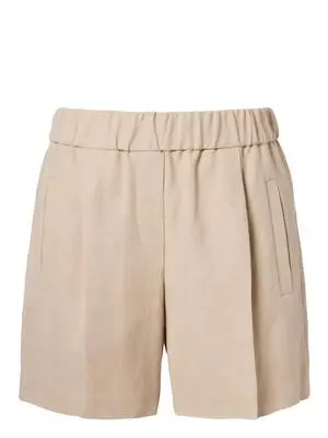 Brunello Cucinelli High-rise Bermuda Shorts - Beige