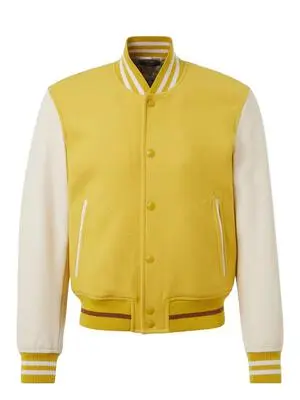 TOM FORD Wool And Leather Varsity Jacket - Yellow