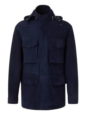 TOM FORD Suede Field Jacket - Blue