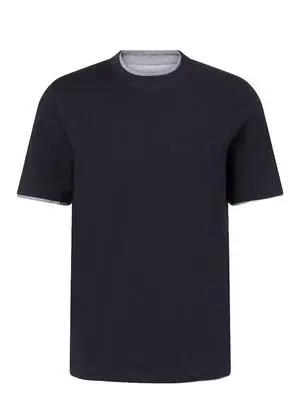 Brunello Cucinelli Cotton Jersey T-shirt - Blue