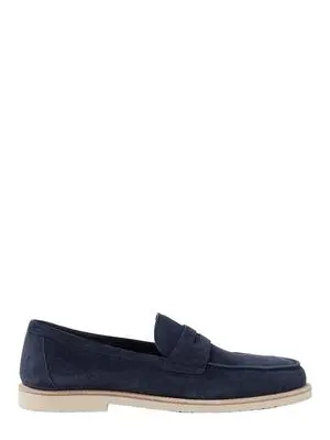 Brunello Cucinelli Suede Penny Loafers - Blue