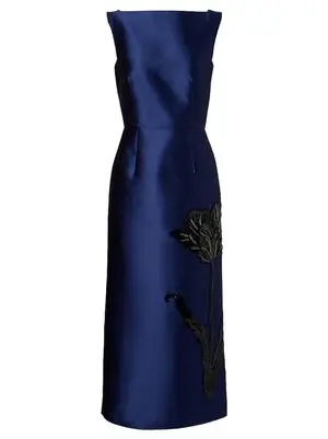 Erdem Embellished Midi Dress - Blue