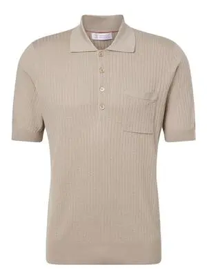 Brunello Cucinelli Cotton Polo Shirt - Beige