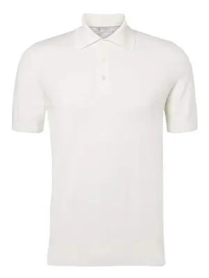 Brunello Cucinelli Brunello Cucinelli Cotton Piqué Polo Shirt White