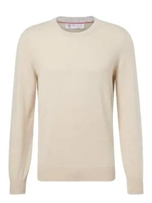 Brunello Cucinelli Cashmere Crewneck Sweater - Beige