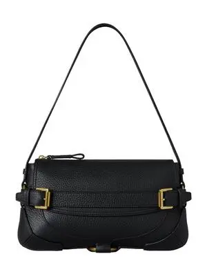 Mulberry Lennox Shoulder Bag - Black Heavy Grain