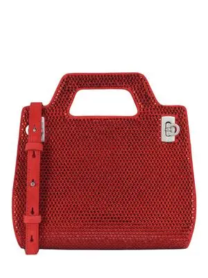 FERRAGAMO Wanda Mini Top-handle Bag - Red