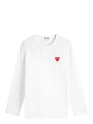 Comme Des Garçons Play Small Heart Long-sleeve T-shirt - White