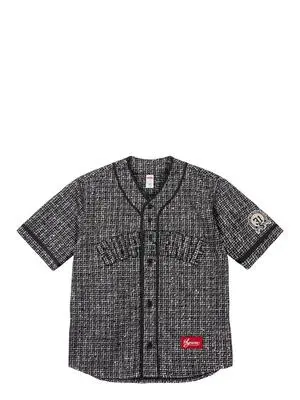 Supreme Bouclé Baseball Jersey - Black
