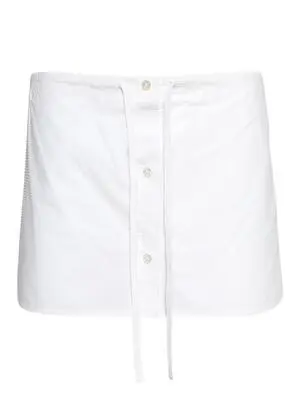 Alexander Wang Hotfix Drawstring Mini Skort - White