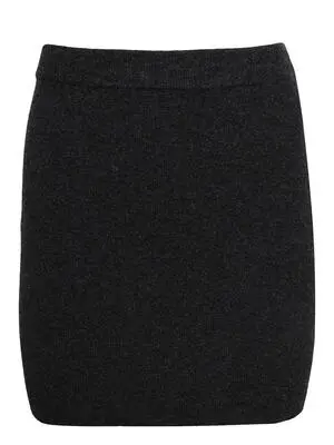 Alexander Wang Mini Skirt With Knit Logo Patch - Grey