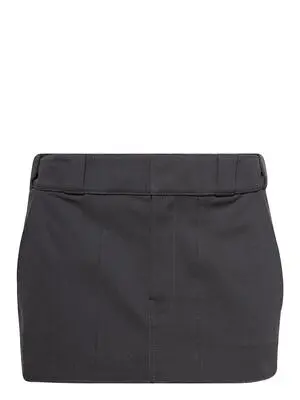 Alexander Wang Mid-rise Workwear Skort With Distressed Crease - Grey