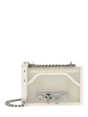 Alexander McQueen Mini Jeweled Shoulder Bag - White