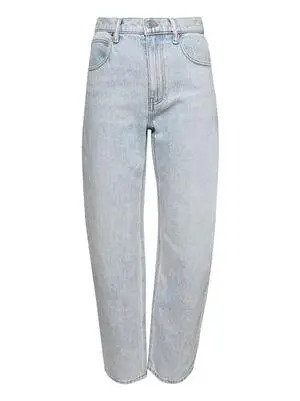 Alexander Wang Zipped Back Leg Slit Rounded Jean - Blue