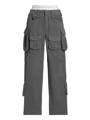 Alexander Wang Cargo Pant With Logo Elastic - Green