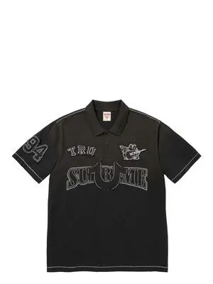 Supreme X True Religion Appliqué Polo - Black