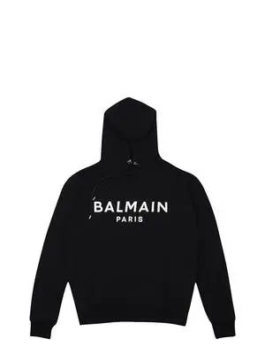 Balmain Logo Hoodie - Black