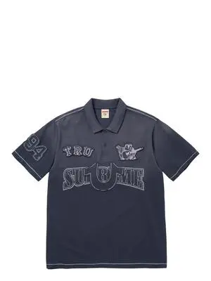 Supreme X True Religion Appliqué Polo - Blue