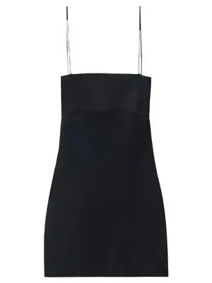 Alexander Wang Cami Band Mini Slip Dress With Logo Jacquard - Black