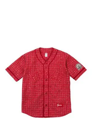 Supreme Bouclé Baseball Jersey - Red