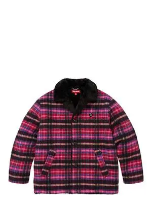 Supreme Plaid Car Coat - Pink