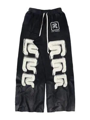 RIVINGTON ROI REBIS R Logo Faster Flight Sweatpants - Black