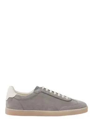 Brunello Cucinelli Suede Low Top Sneakers - Grey