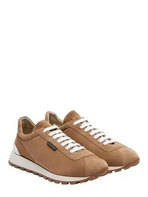Brunello Cucinelli Monili Suede Sneakers - Beige