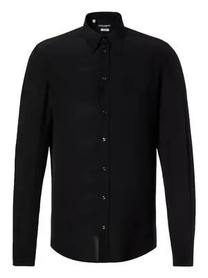 Dolce & Gabbana Silk Crepe De Chine Shirt - Black