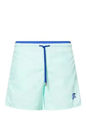 Vilebrequin Embroidered-logo Swim Shorts - Celadon
