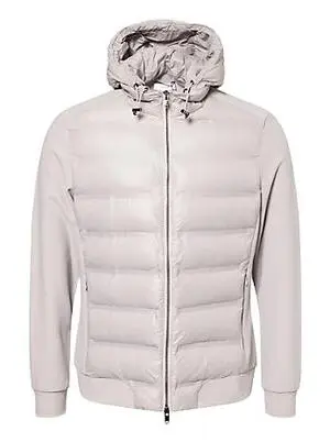 ARNE Hybrid Hooded Woven Jacket - Mid Grey
