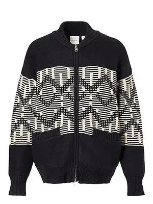 Varley Linnea Fairisle Patterned Jacket - Black