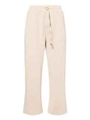 THE COUTURE CLUB Script Wide-leg Knitted Jogging Bottoms - Beige