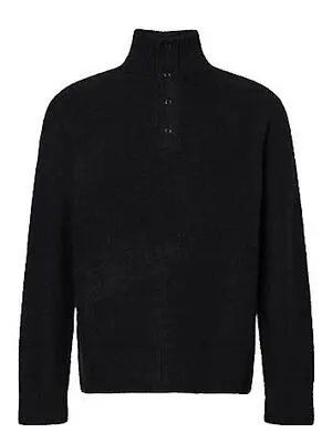 Paige Kotoni Ribbed Wool Blend Sweater - Black