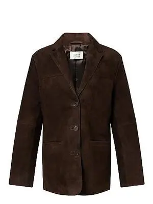 Dissh Hendrix Notch-lapel Suede Jacket - Bitter Chocolate