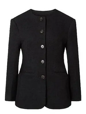 MALINA Carol Fitted Wool-blend Blazer - Black