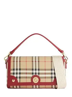 Burberry Woven Top Handle Bag - Vntg Chk/ruby