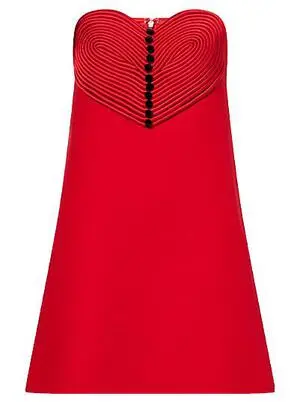 Valentino Garavani Heart-appliqué Strapless Mini Dress - Paris