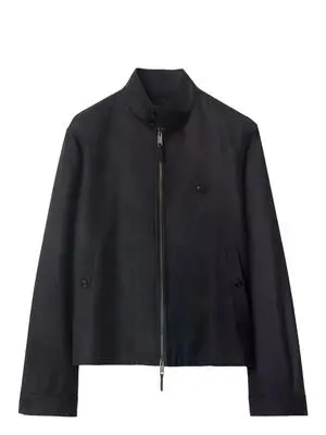 Burberry Zip-up Wool Shirt Jacket - Blue