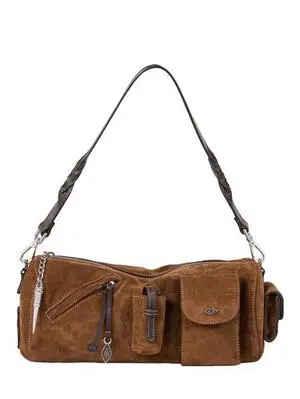 Ba&sh Beni Multi-pocket Baguette Bag - Brown