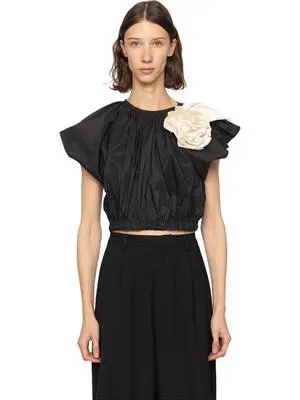 Sea Laurie Flutter Sleeve Top - Black