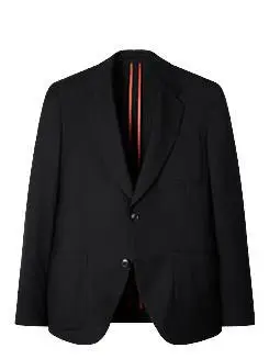 Paul Smith A Suit To Travel In Wool Patch-pocket Blazer - Black