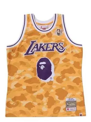 A BATHING APE X Mitchell & Ness Lakers Swingman Jersey - Yellow