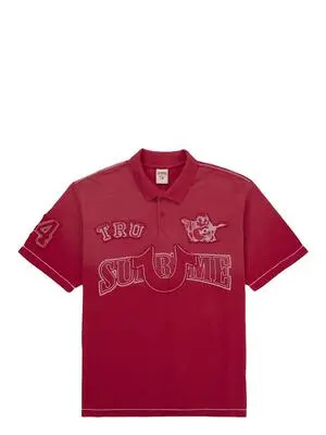 Supreme True Religion Applique Polo Shirt - Red