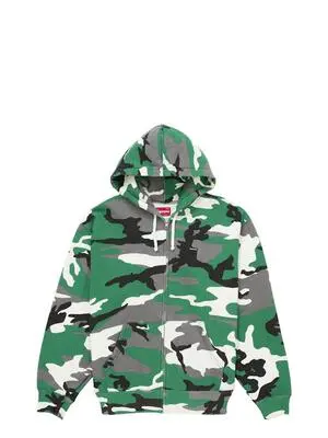 Supreme Small Box Zip Up Hooded Sweatshirt - Green Camo